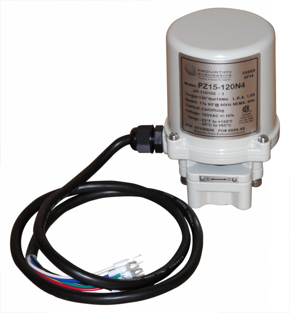 PZ6 and PZ15 Quarter Turn Actuators - Promation Engineering