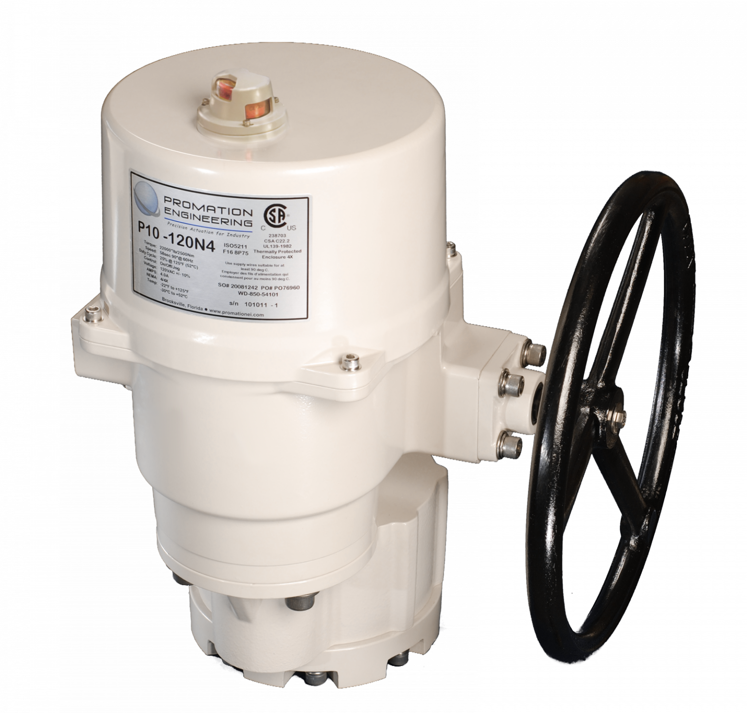 P9/P10 Quarter Turn Actuators - Promation Engineering